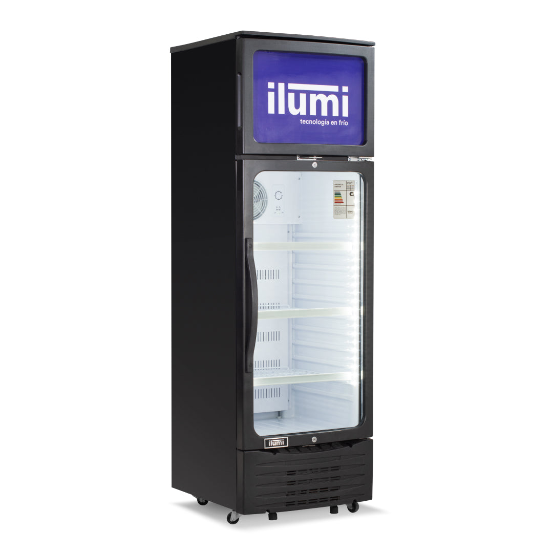 Visicooler con iluminación LED y congelador en la parte superior de 37 ...