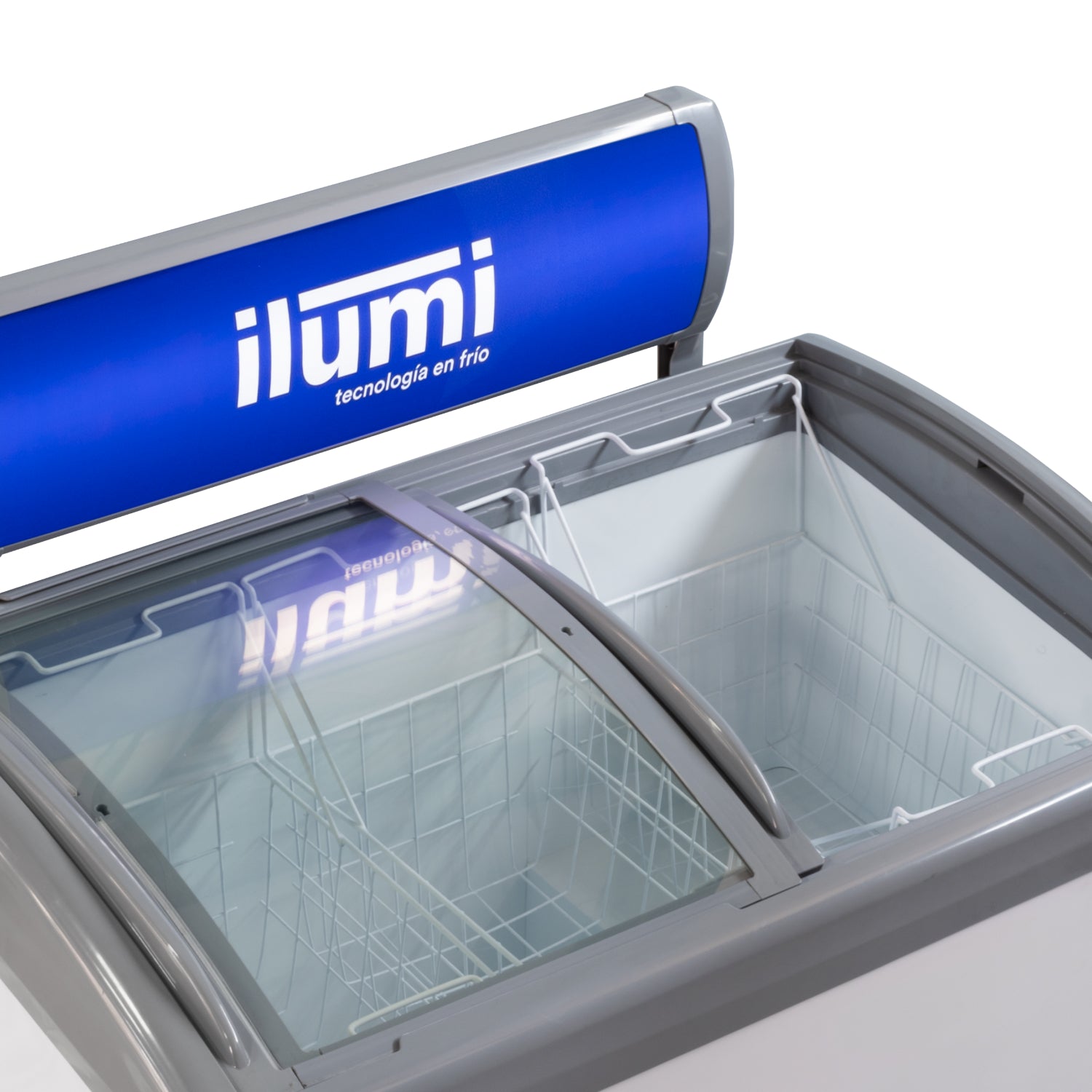 Congelador con tapa de vidrio de 360 litros – Ilumi Perú